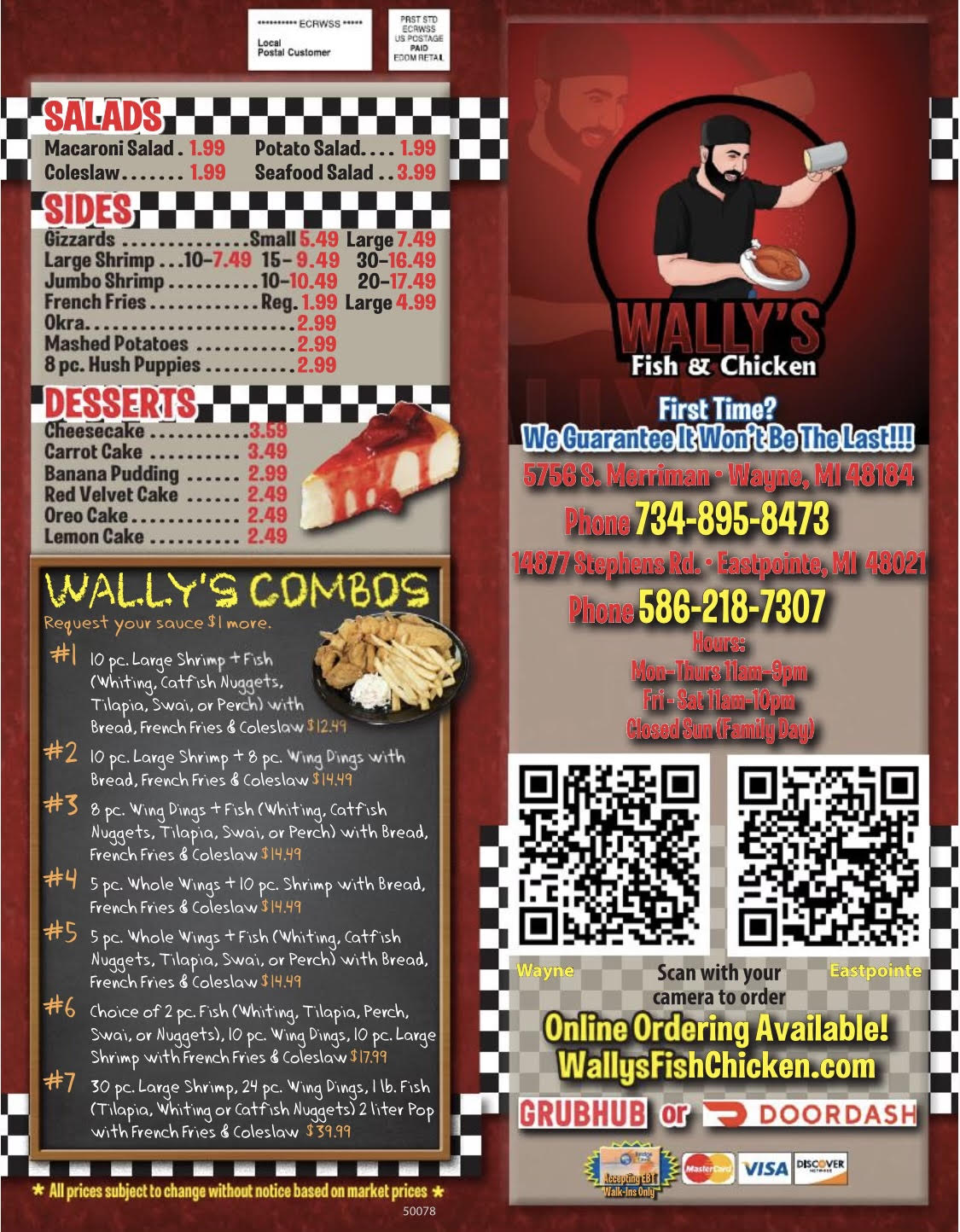 Menuog – Wallys Fish and Chicken